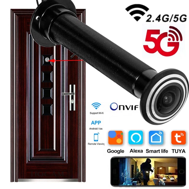 DOOR EYE HOLE IP Camera 1.6mm Tuya 1080P HD Mini Peephole CCTV Security ...