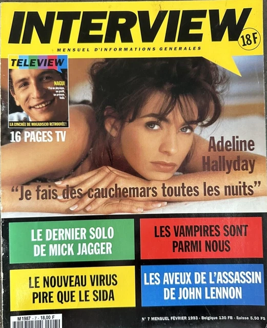 MAGAZINE INTERVIEW N°7, Adeline Hallyday, Mick Jagger, Anthony Delon ...