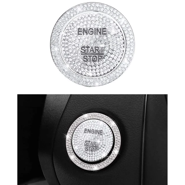 BLING ENGINE START Stop Button Cover Decal Fit For Mercedes Benz B C E ...