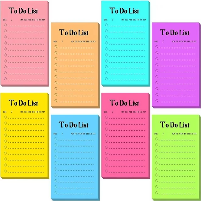 WEEKLY MONTH PLANNER To Do List Memo Pad Notepad Message Notes Sticky ...