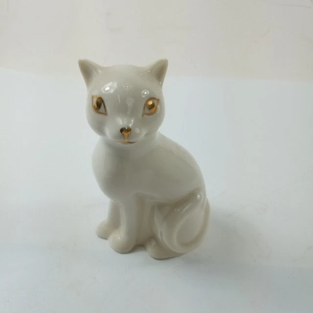 VINTAGE LENOX CAT Figurine Ivory Porcelain Collectible $17.50 - PicClick