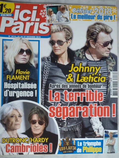 ICI PARIS 3416 HALLYDAY Hardy Dutronc SEMOUN Hatcher DOMBASLE Longoria PARKER EUR 2,50 - PicClick FR