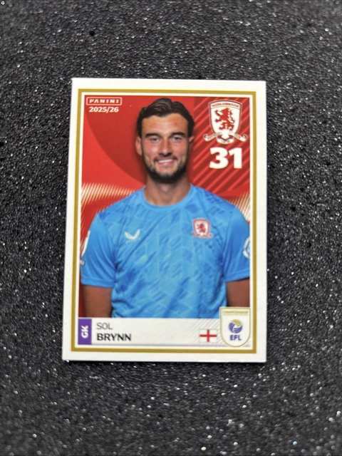 PANINI EFL 2025/26 - # 181 - SOL BRYNN - Middlesbrough £1.17 - PicClick UK