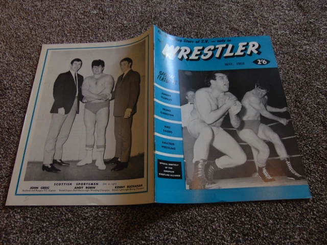 THE WRESTLER MAGAZINE (British wrestling, Johnny Yearsley, Mike Eagers ...