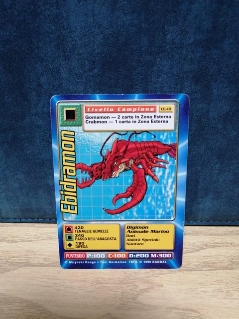 CARTA EBIDRAMON DIGIMON Digi Battle Card Game Anno 1999 Serie CE EUR 2 ...