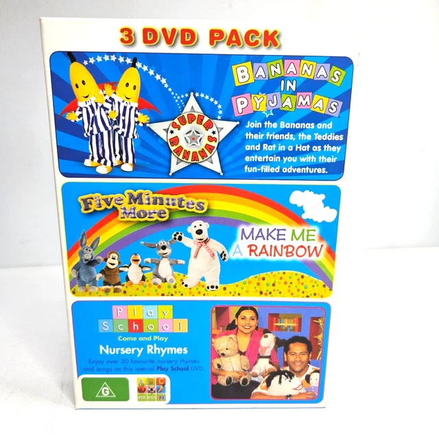 ABC FOR KIDS 3 DVD Pack: Bananas In Pyjamas, Five Minutes More, Play ... ABC FOR KIDS 3 DVD Pack: Bananas In Pyjamas, Five Minutes More, Play ...