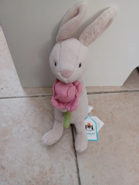 JELLYCAT BONNIE BUNNY with Peony Flower Easter Soft Plush Toy - 25cm ...