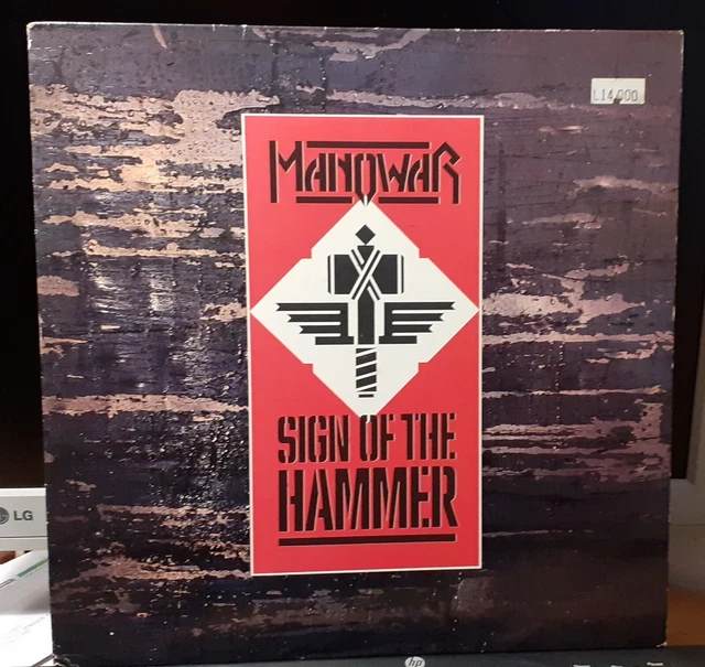US POWER METAL LP by MANOWAR Sign Of The Hammer 1984 Original UK Press ...