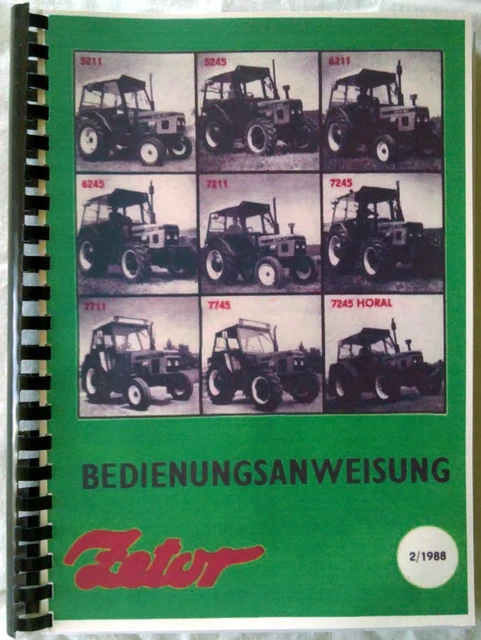 BETRIEBSANLEITUNG TRAKTOR ZETOR 5211 - 7745 IFA Fortschritt MTS Belarus ...