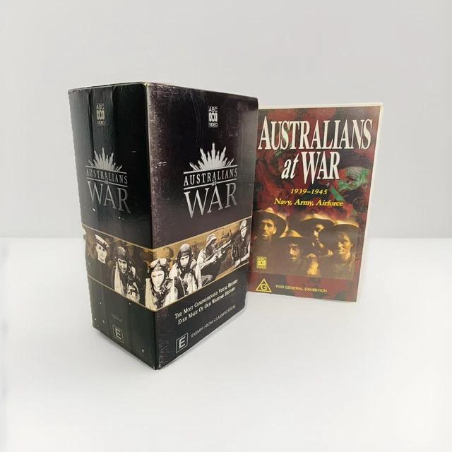 4X AUSTRALIANS AT War VHS Cassettes, 8 Part ABC Documentary + Display ...