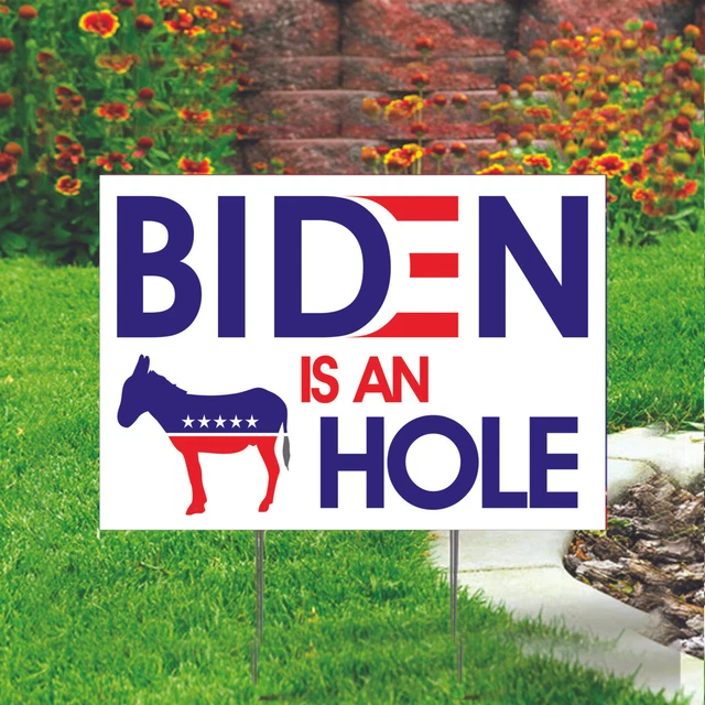 BIDEN IS AN A*hole 2024 Yard Sign 2024 US Election Vote Campaign ...