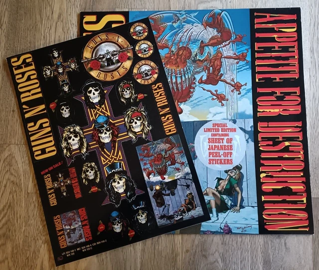 GUNS N ROSES LP Appetite For Destruction Geffen 1st Press UNCENSORED ...