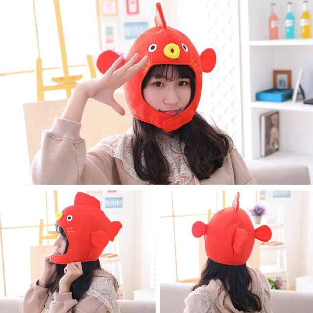 PUFFER FISH HAT for Adults Cap Cute Plush Cartoon Animal Headgear Photo ...