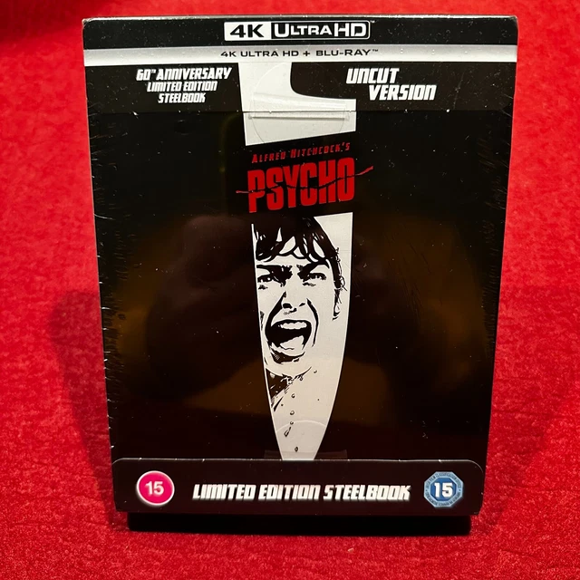 PSYCHO 4K LIMITED Edition Steelbook Blu-Ray Uncut 60th Anniversary NEW ...