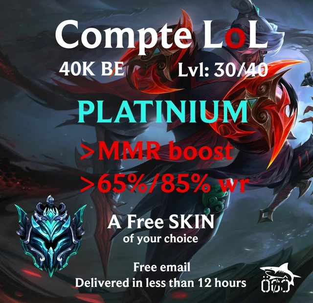 [PLATINE IV] COMPTE LoL-league of Legends EUW 40kBE 65/80%wr FULL ...