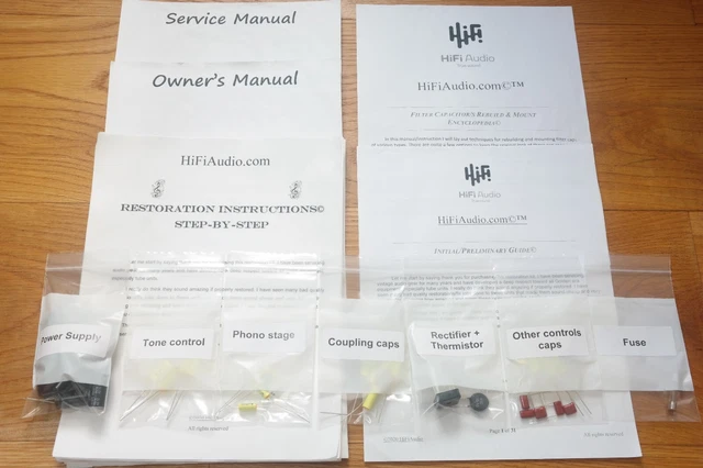 SCOTT 222A TUBE amplifier capacitor restoration repair service rebuild ...