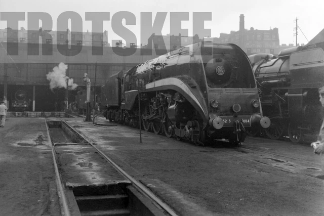 LARGER NEGATIVE SNCF French Railway Steam Loco 232 S 004 La Villette ...