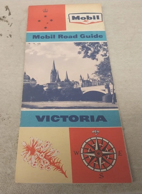 1963 MOBIL OIL Co. ROAD Map Of VICTORIA Australia $14.95 - PicClick AU