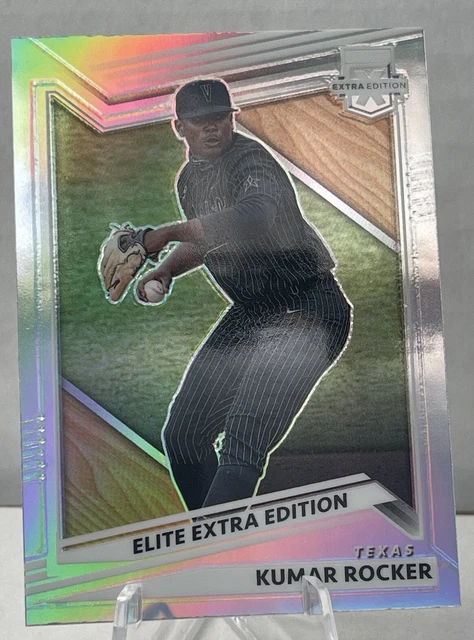 🔥2022 PANINI ELITE Extra Edition Texas Rangers Kumar Rocker Optic Holo ...