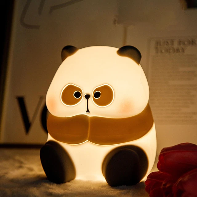 PAT LIGHT TAP Night Light Cute Cartoon Panda Soft Silicone Stress ...