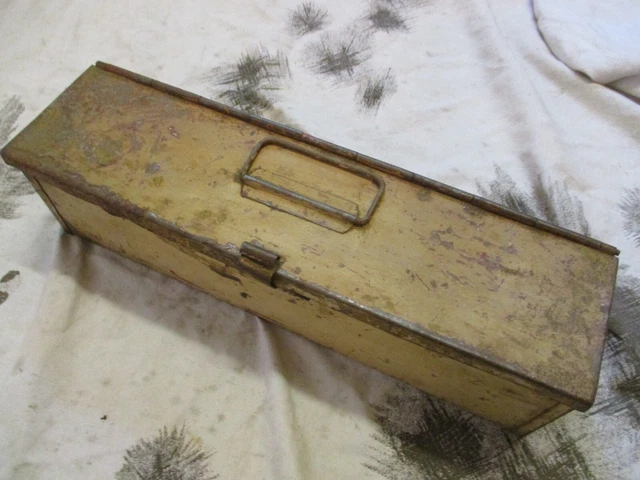 ORIGINAL WW2 GERMAN ARMY DAK AFRIKAKORPS PANZER small TOOL BOX TIN EUR ...