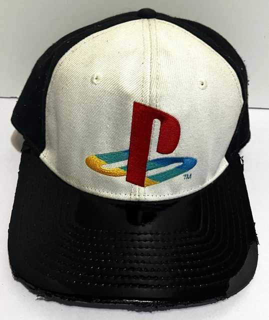 SONY PLAYSTATION KANJI Snapback Hat Cap Shiny Black Rim PS Logo £9.60 ...