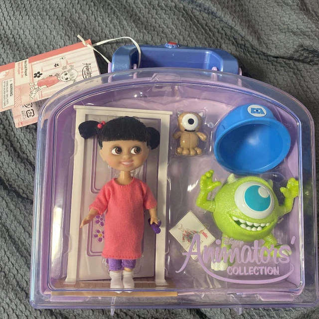 DISNEY MONSTERS INC Boo Mike Animators Collection Mini Doll Play Set £ ...