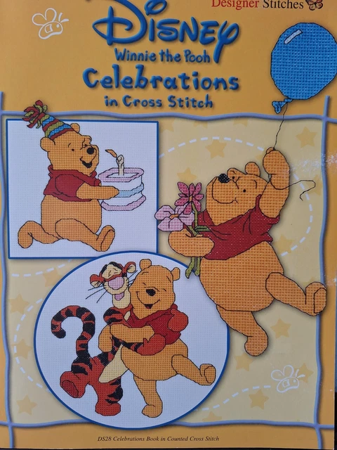 CROSS STITCH CHART Booklet Disney "Winnie The Pooh" Celebrations New £2 ...