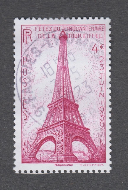 FRANCE OBLITÉRÉS - Timbre venant du bloc feuillet Gustave Eiffel - Tour Eiffel EUR 7,90 ...
