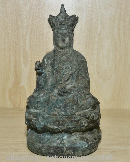 8 &STATUE DE Bouddha bouddhiste Han en bronze assis Lian Shou moine Xuanzang EUR 294,00 ...