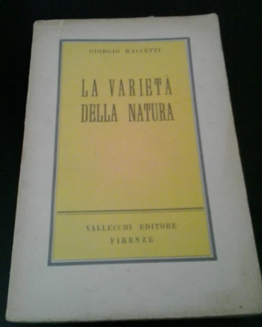 LA VARIETA' DELLA Natura - Giorgio Baccetti EUR 20,00 - PicClick IT