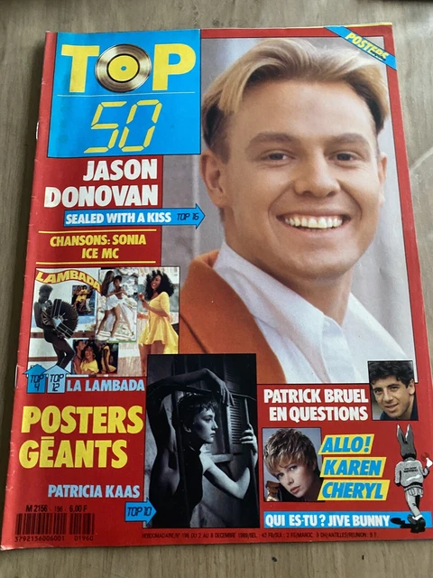 MAGAZINE TOP 50 Numéro 196 Du 2 Au 8 Décembre 1989 Poster Patricia Kaas ...