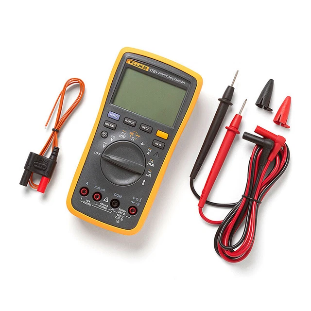 FLUKE 17B+ AUTO Range Digital Probe Temperature & Frequency Multimeter ...