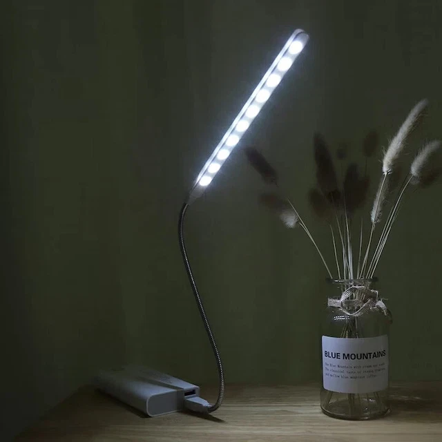 FLEXIBLE USB LED Light Lamp For Computer Keyboard Reading Laptop ...