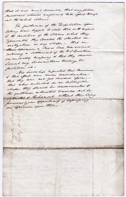 1833 SLAVERY WEST Indies Deputies Meeting Notes Lord Goderich Colonies ...