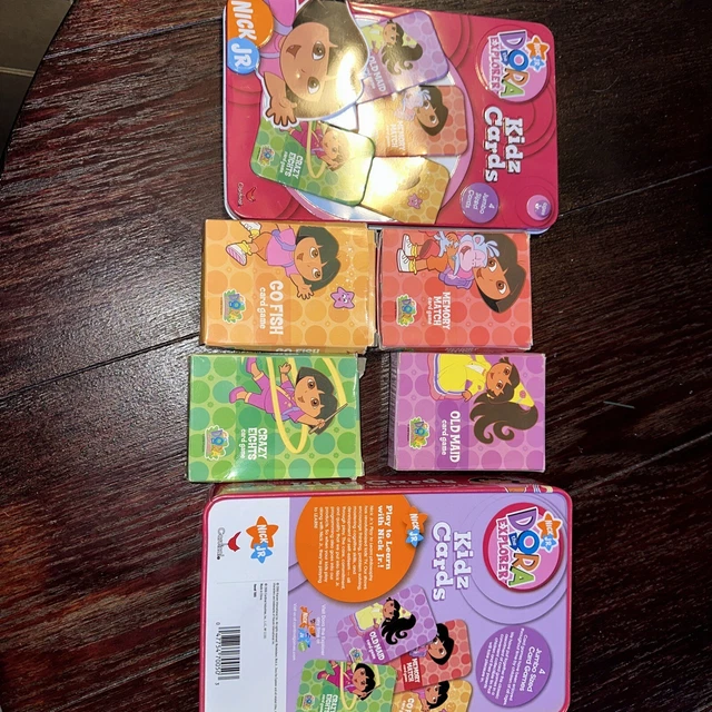 NICKELODEON DORA THE Explorer - Kidz Cards 4 Games Collectible Tin Nick ...