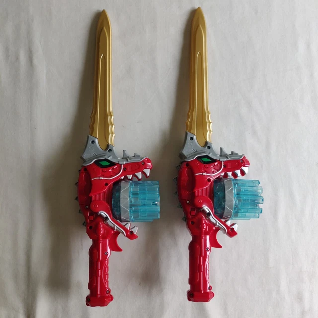 2X SABAN’S POWER Rangers Dino Charge Drive Super Saber Sword Working £ ...