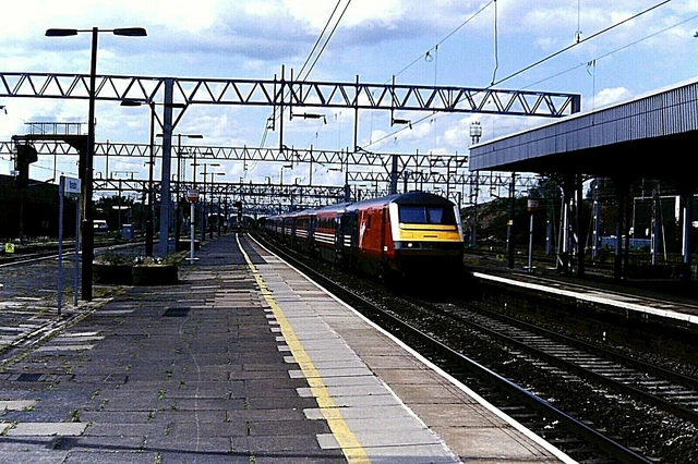 ORIGINAL SLIDE,UNIDENTIFIED VIRGIN West Coast Mk III DVT Nuneaton 29/5 ...