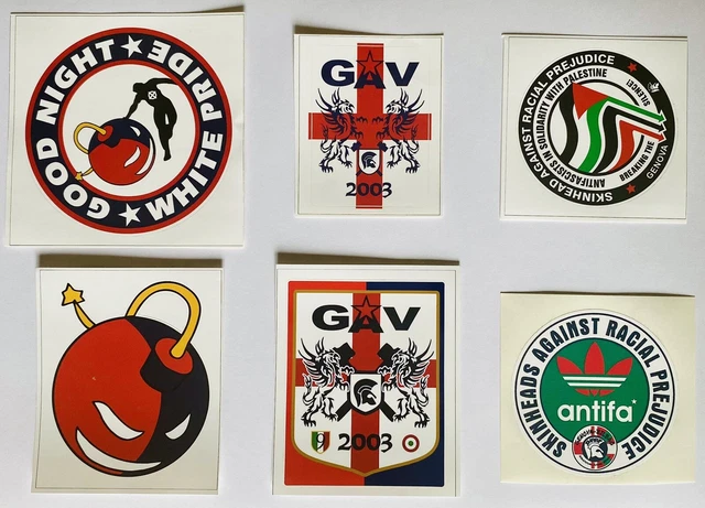 6 ADESIVI ULTRAS Genoa Ultras Stickers + 1 adesivo Aldrovandi in regalo ...