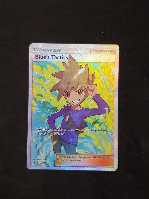 BLUE'S TACTICS 231/236 Full Art Pokémon Esprits Unifiés Soleil & Lune ...