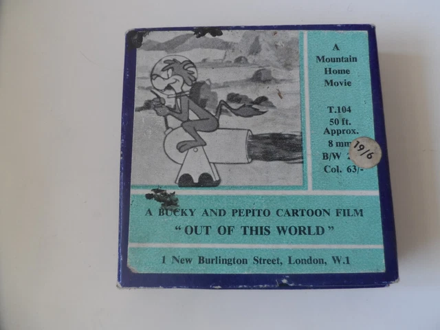 VINTAGE BUCKY AND Pepito Cartoon 8mm Cine Mountain Film Out of this ...