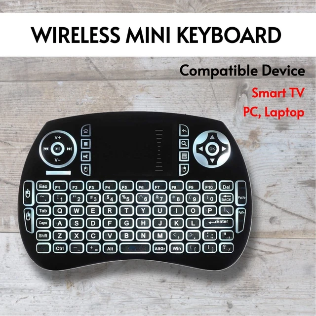 MINI PORTABLE WIRELESS Keyboard Touchpad For Android Smart TV Box PC ...