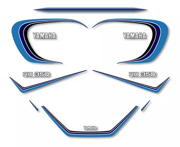 YAMAHA RD 350 LC 4L0 - Kit Sticker decals - 4LO RDLC 1982 - White EUR ...