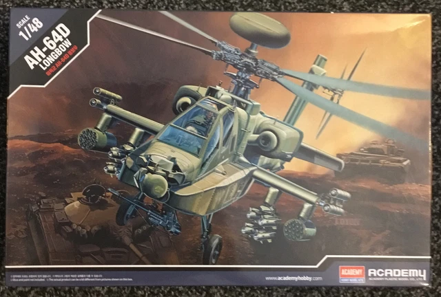 MODEL HELICOPTER ACADEMY AH-64D Apache Longbow 1:48 SCALE £22.00 ...