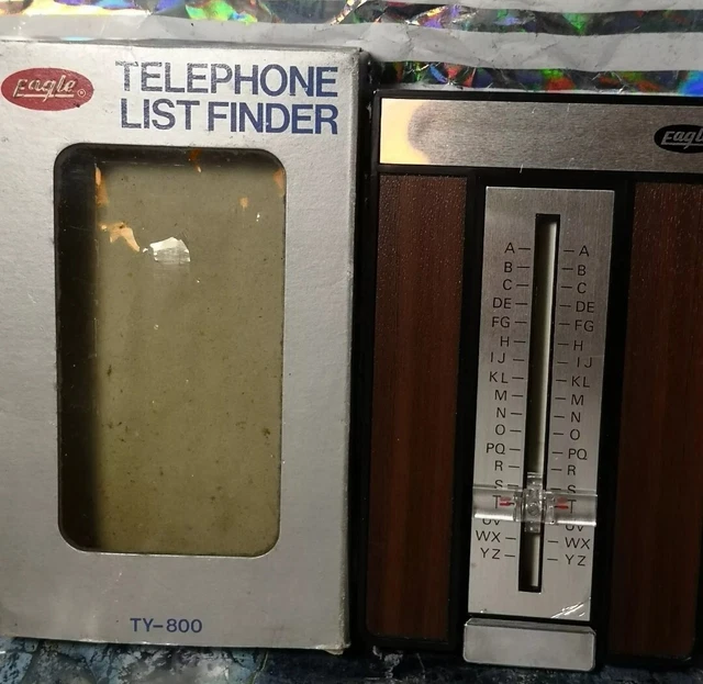 VTG ROUND DIAL Phone Set Flip Up Index Sets Notebook Red Slip On Cover ...