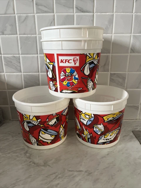 KFC FUN BUCKETS , Vintage Promo Stock , X4 No Lids $20.00 - PicClick AU