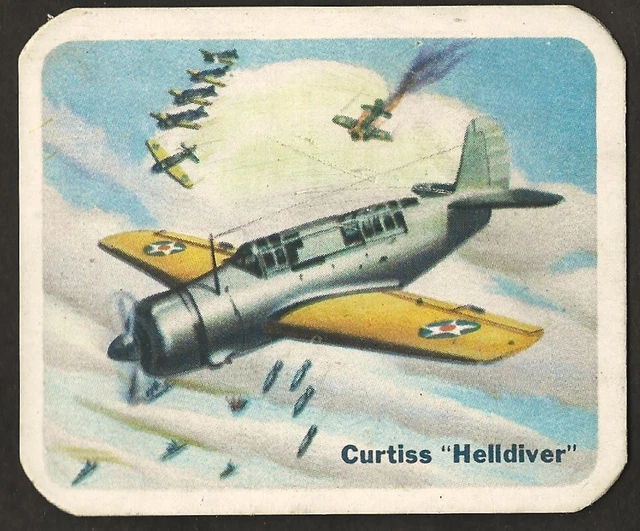 1940S CURTISS HELLDIVER Airplane CRACKER JACK Lowney Planes V407 WW2 ...