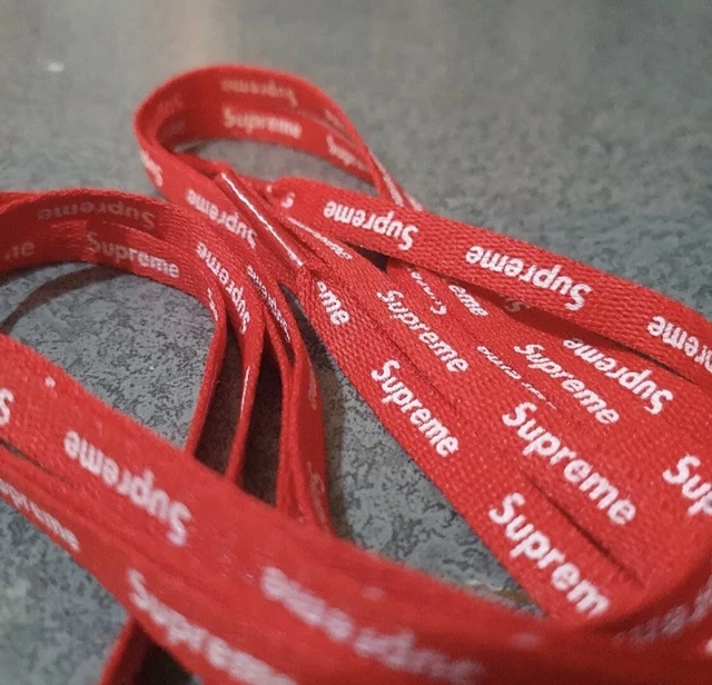 SUPREME RED LACES shoelaces Nike Air Force One Paire de lacets rouges ...