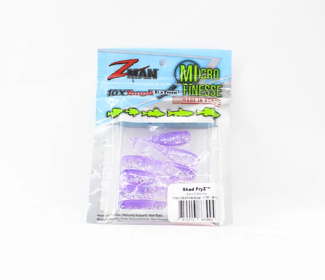 ZMAN SOFT LURE Shad FryZ 1.75 Inch 8/Pack Dark N Stormy (3994) EUR 13 ...