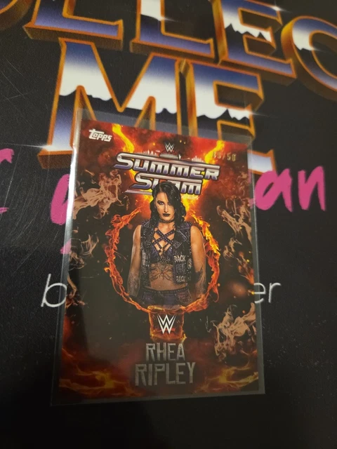 TOPPS WWE RHEA Ripley Summerslam 2025 numbered /50 Wrestling Trading ...